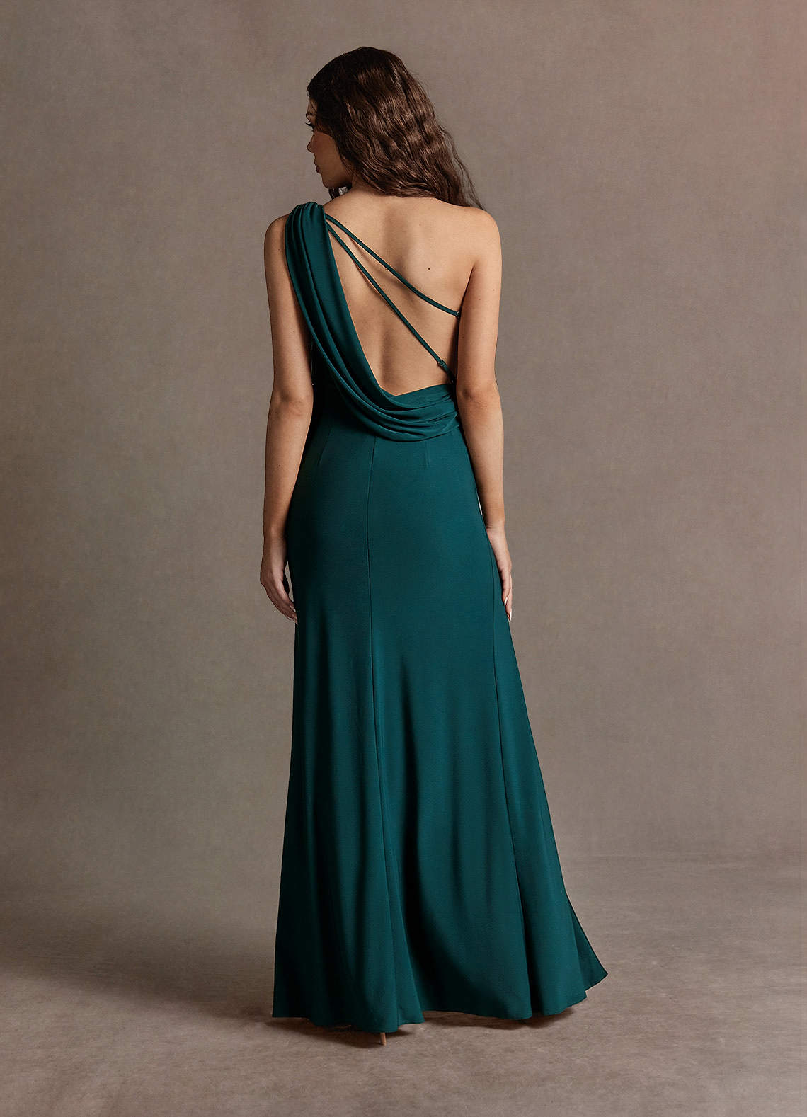 Lea Forest Green Backless Gown | Azazie
